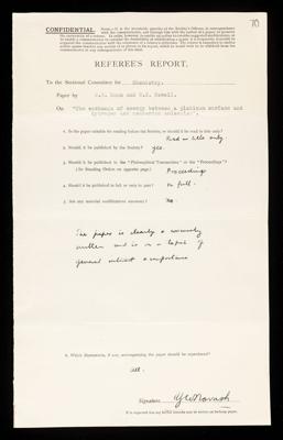 Ronald George Wreyford Norrish | The Royal Society: Science in the Making