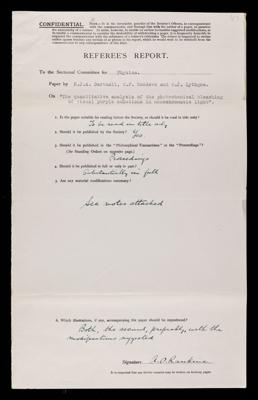 Charles Frederick Goodeve | The Royal Society: Science in the Making