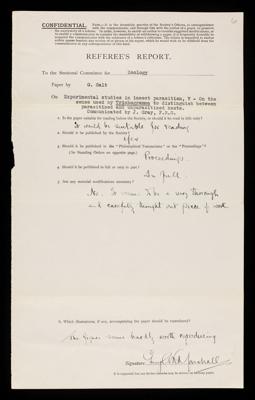 George Salt | The Royal Society: Science in the Making