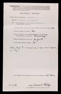 Referee's report by Henry Thomas Tizard, on a paper 'The kinetics of ...