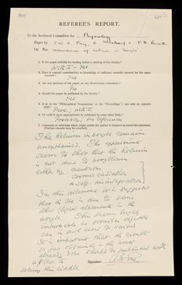 Friedrich Adolf Paneth | The Royal Society: Science in the Making