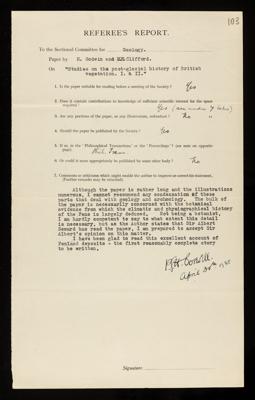 Harry Godwin | The Royal Society: Science in the Making