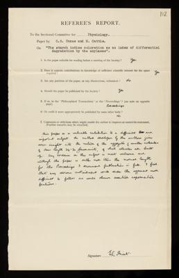 Charles Samuel Hanes | The Royal Society: Science in the Making