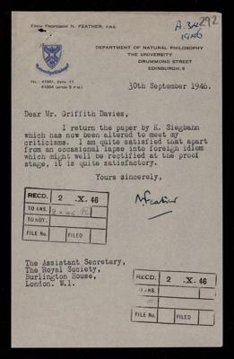 Karl Manne Georg Siegbahn | The Royal Society: Science in the Making