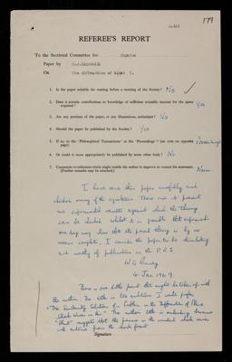 William George Penney | The Royal Society: Science in the Making