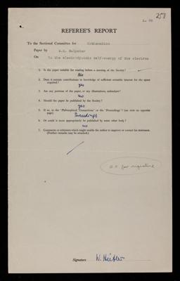 Walter Heinrich Heitler | The Royal Society: Science in the Making