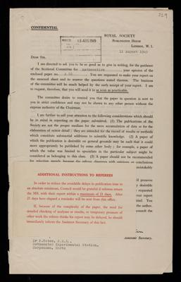 Frank Yates | The Royal Society: Science in the Making