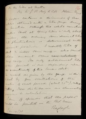 John William Strutt | The Royal Society: Science in the Making