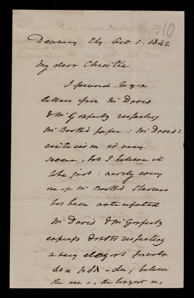 Referee's report by Benjamin Gompertz, on a paper 'On the rectification ...