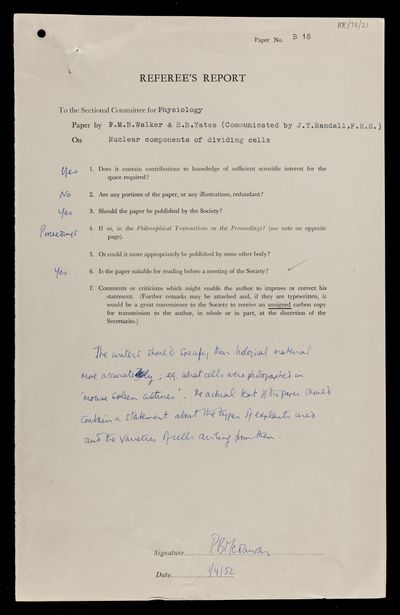 Peter Brian Medawar | The Royal Society: Science in the Making